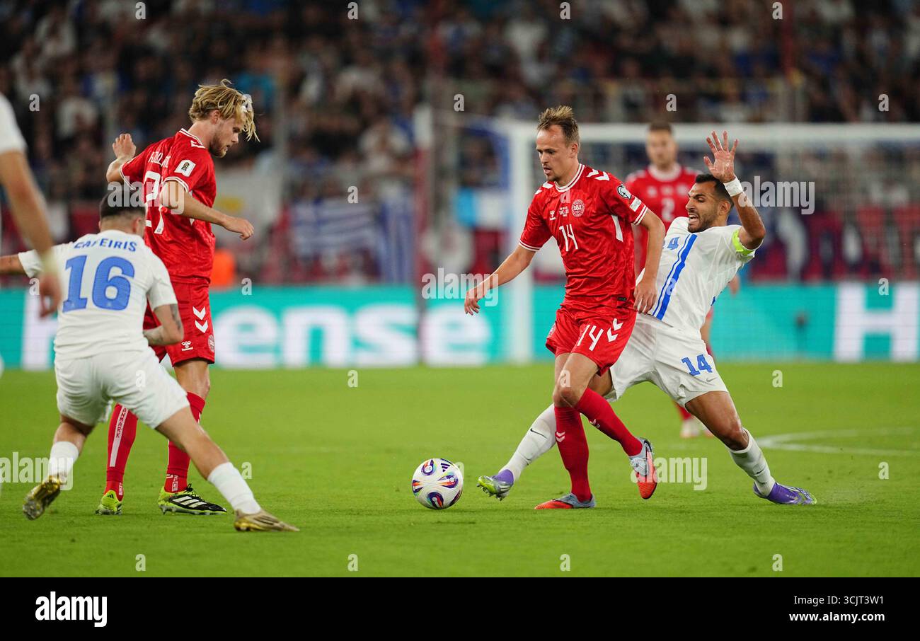 September 08 2025: Mikkel Damsgaard of Denmark // during a World Cup ...