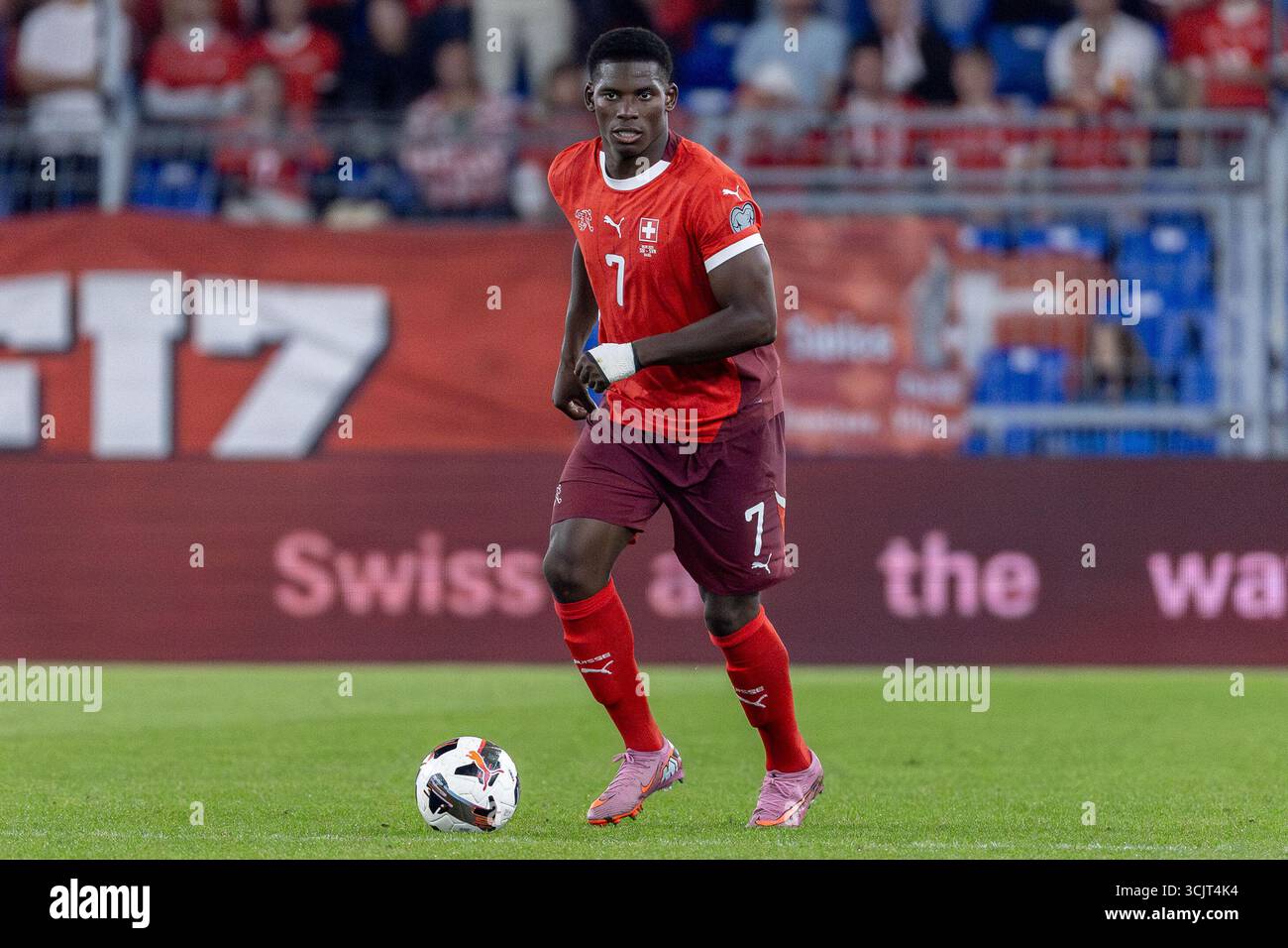 Basel, Switzerland, September 08st 2025: Breel Embolo (7 SUI) during ...