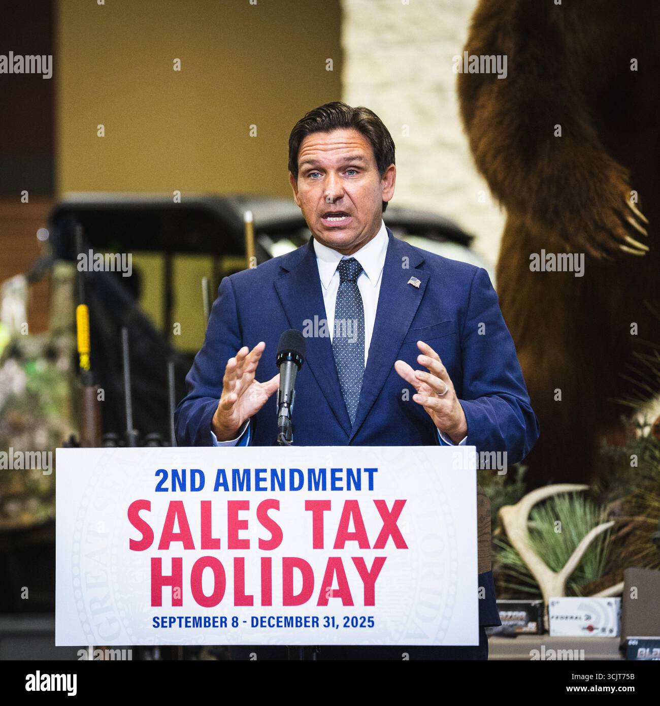 Plant City, Florida, USA. 8th Sep, 2025. Florida Governor, RON DESANTIS ...