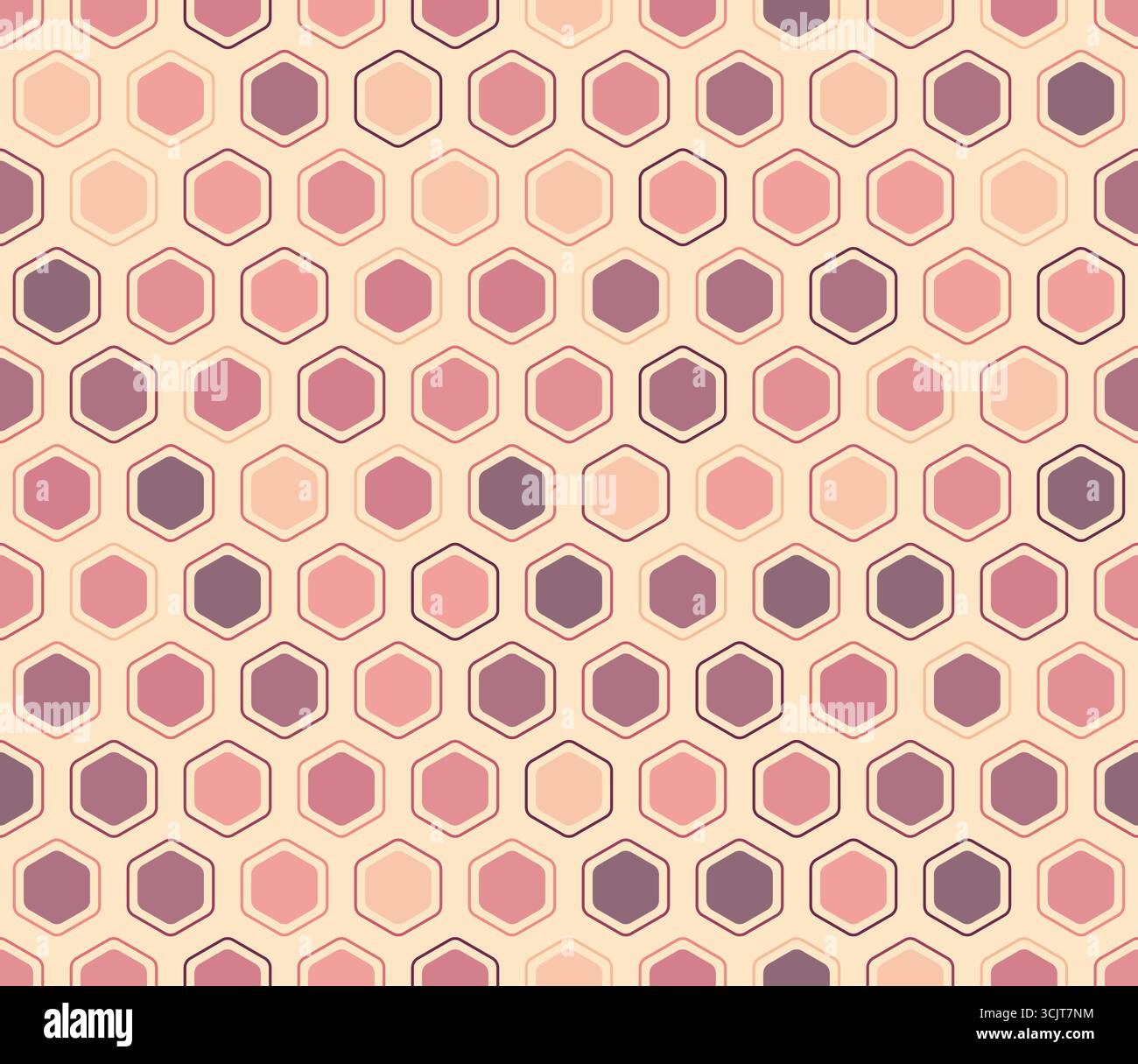 Abstract mosaic hexagon shapes background. Rounded hexagons mosaic ...