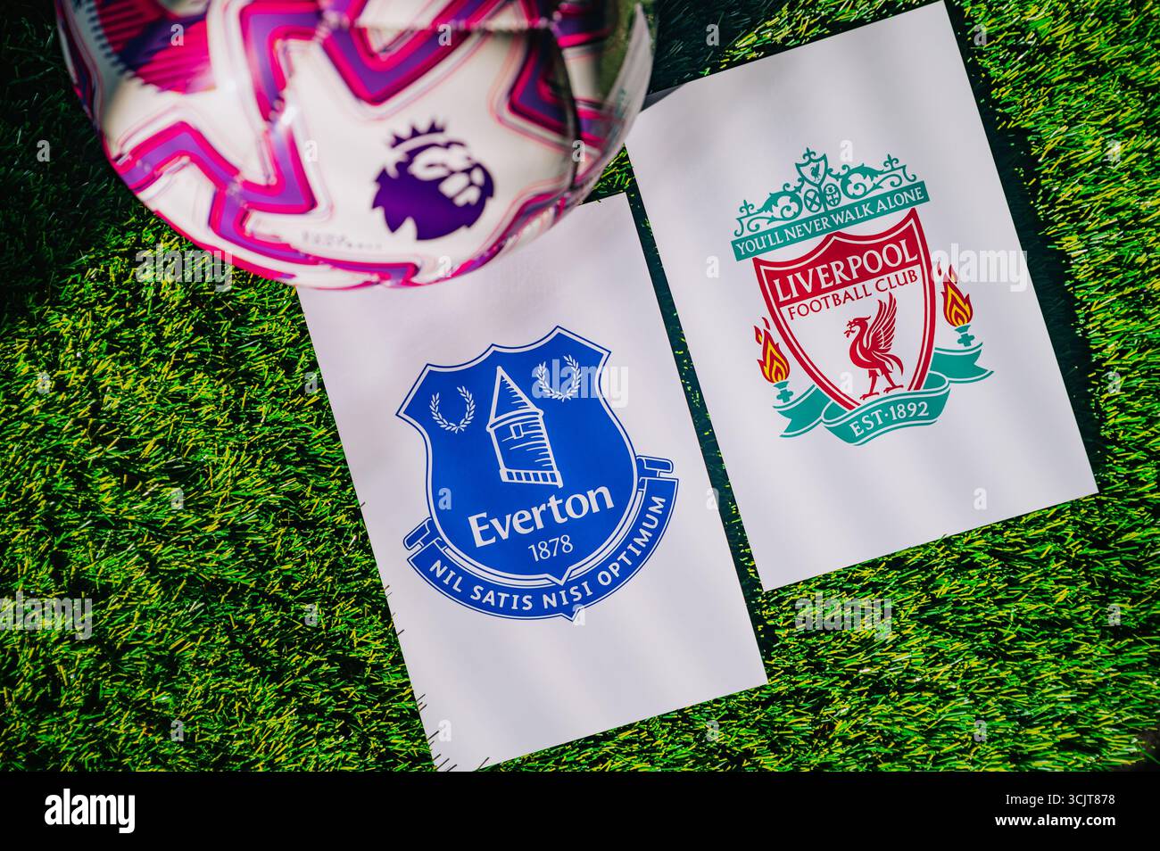 VIENNA, AUSTRIA, MAY 26, 2025: Everton vs Liverpool derby football ...
