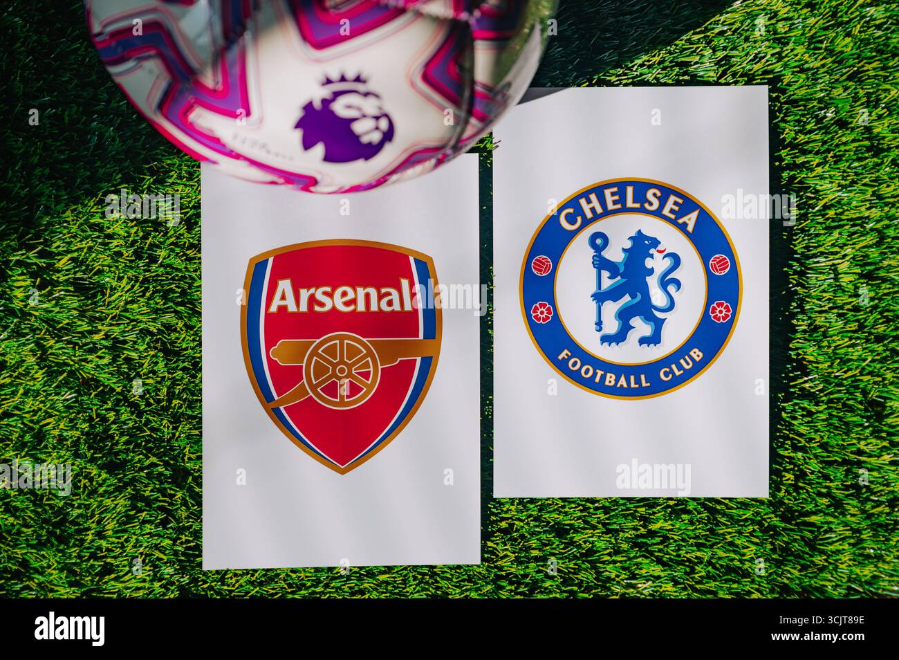 VIENNA, AUSTRIA, MAY 26, 2025: Arsenal vs Chelsea derby football match ...