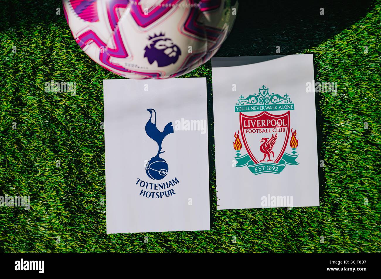 VIENNA, AUSTRIA, MAY 26, 2025: Tottenham Hotspur vs Liverpool derby ...