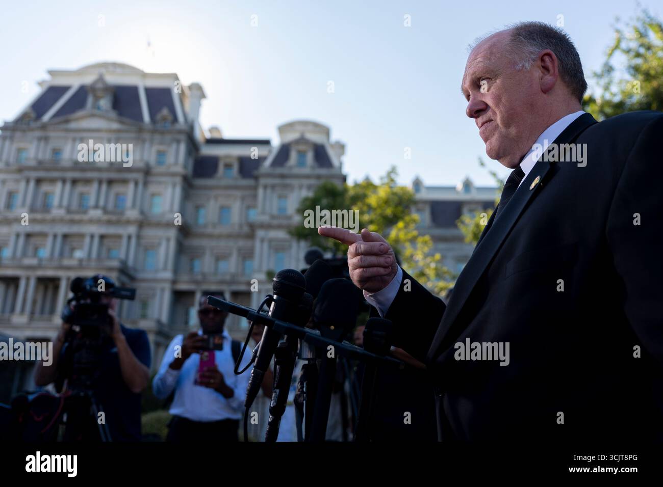 White House border czar Tom Homan speaks with reporters at the White ...