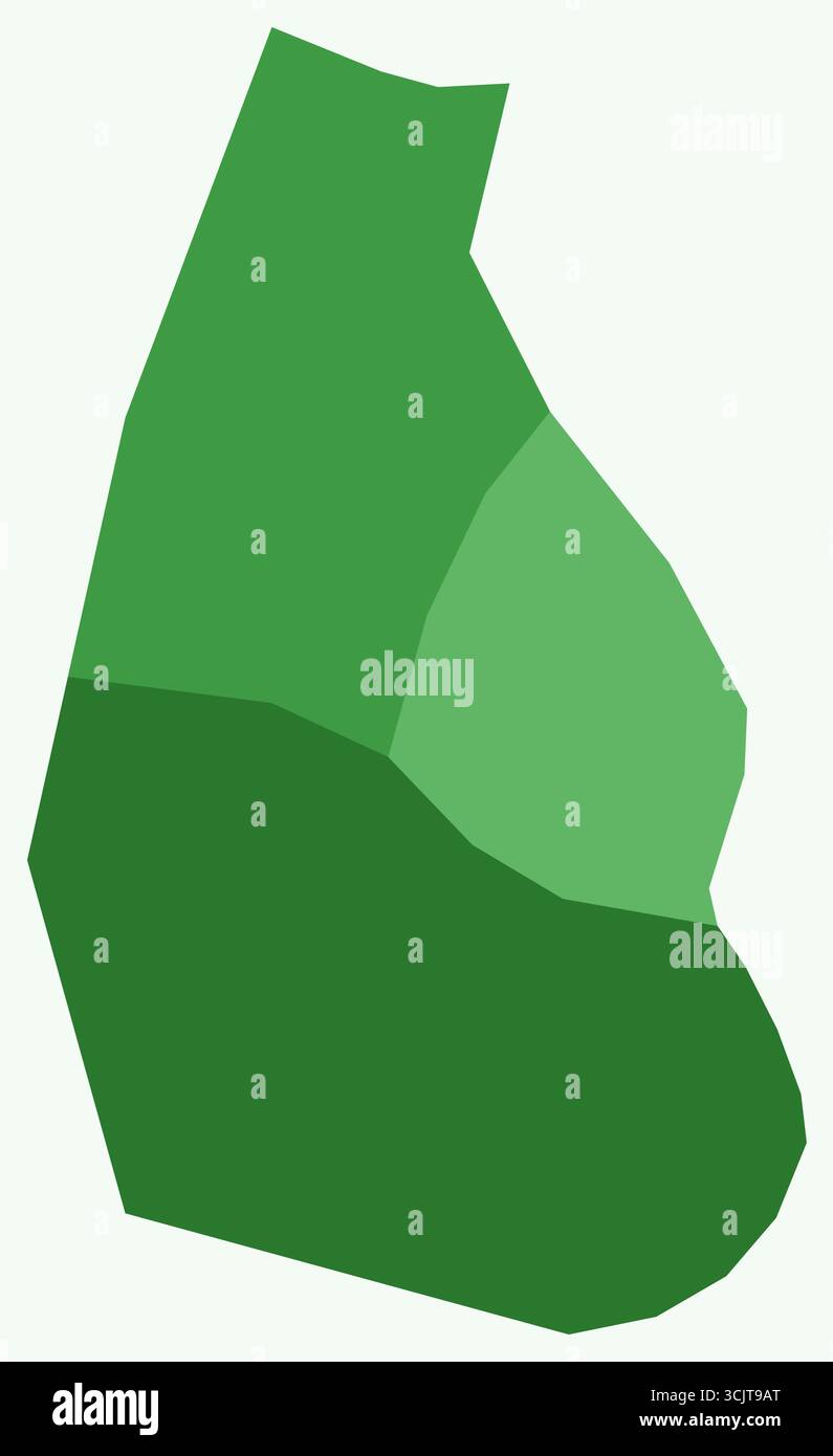 Map of Montserrat with regions. Just a simple country border map with ...