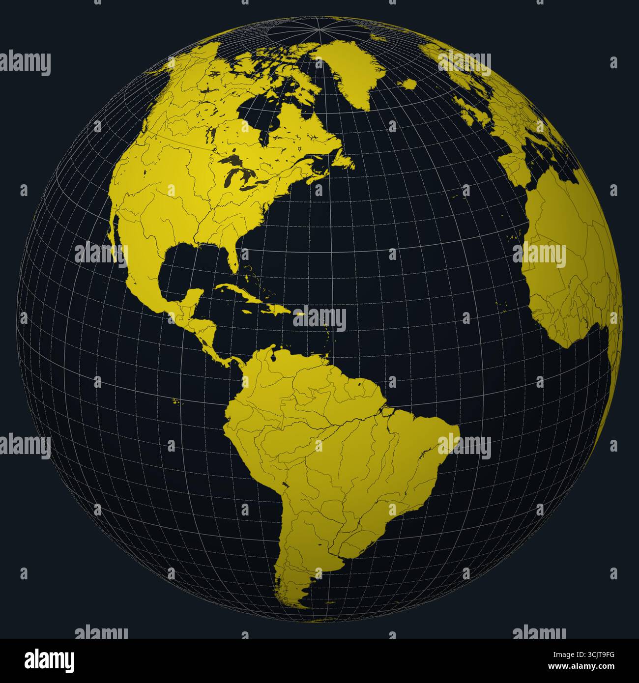 Saint Kitts and Nevis on Globe. Country view on the world map in ...