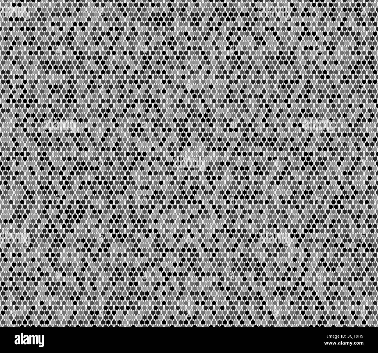 Hexagon Pattern. Simple hexagon pattern with inner solid cells. Grey ...