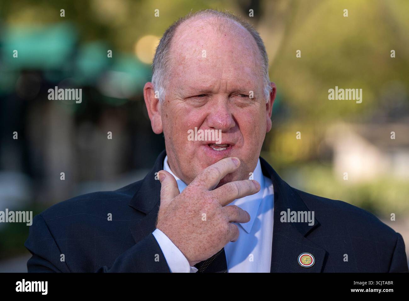 White House border czar Tom Homan speaks with reporters at the White ...