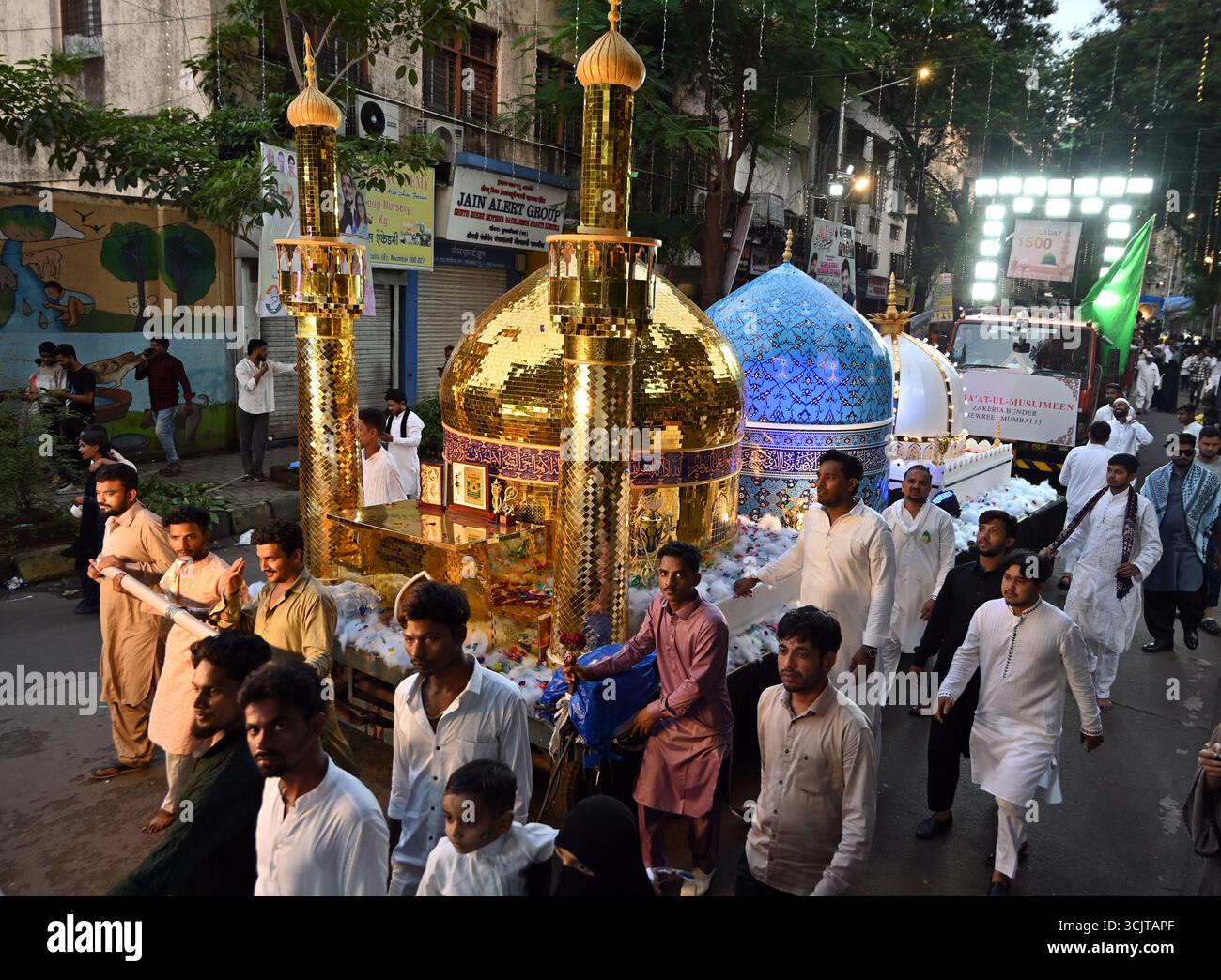 MUMBAI, INDIA - SEPTEMBER 8: Muslim community members take part in a ...