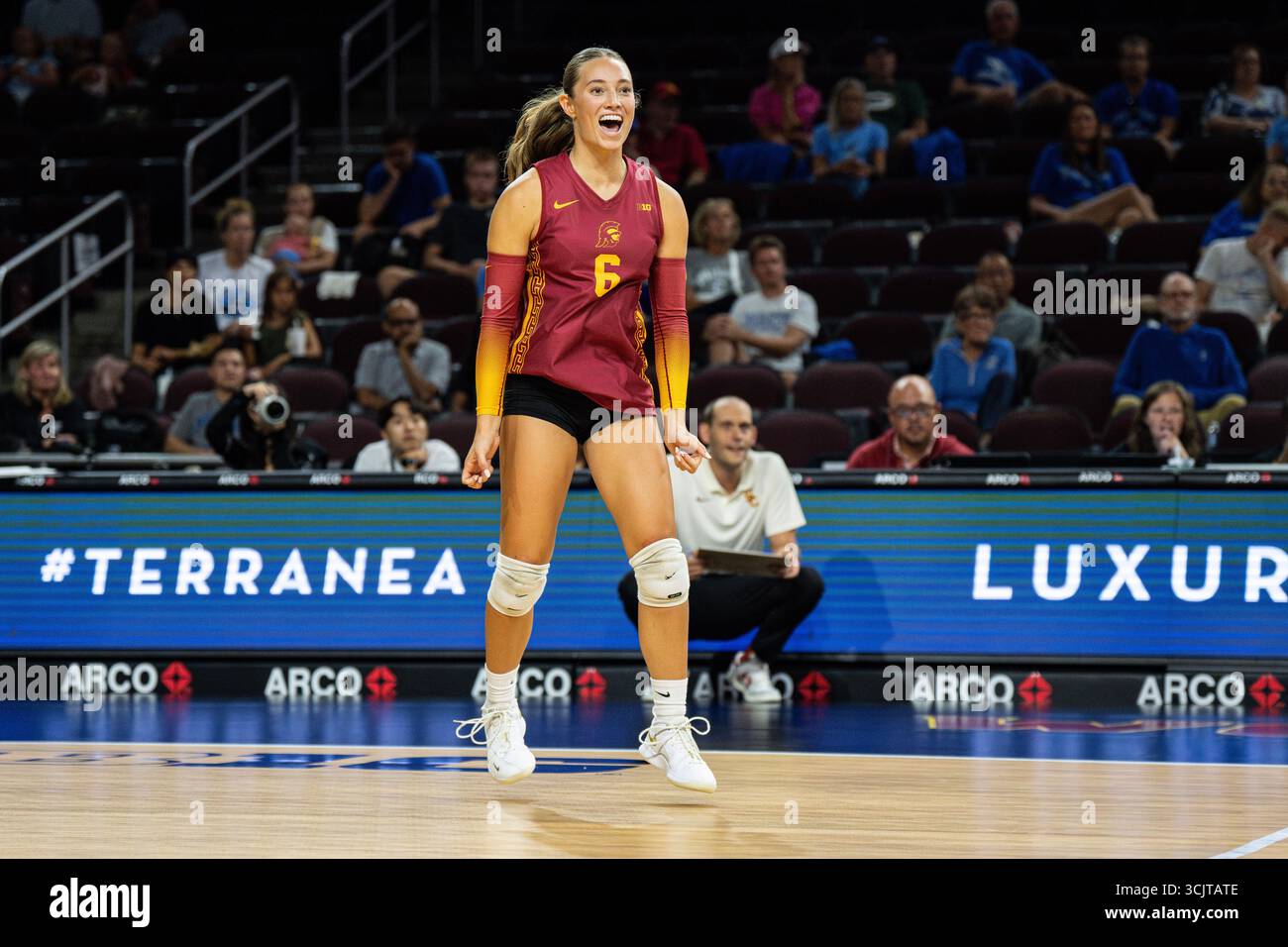 USC Trojans libero/defensive specialist Taylor Deckert (6) celebrates ...