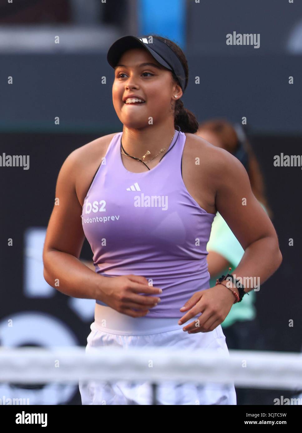 SP - SAO PAULO - 09/08/2025 - SP OPEN WTA 250 - Nauhany Silva during ...