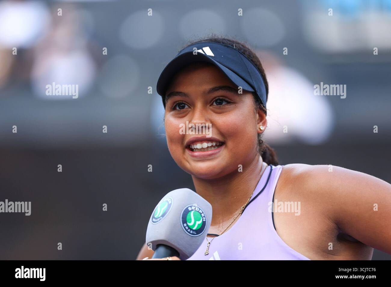 SP - SAO PAULO - 09/08/2025 - SP OPEN WTA 250 - Nauhany Silva during ...