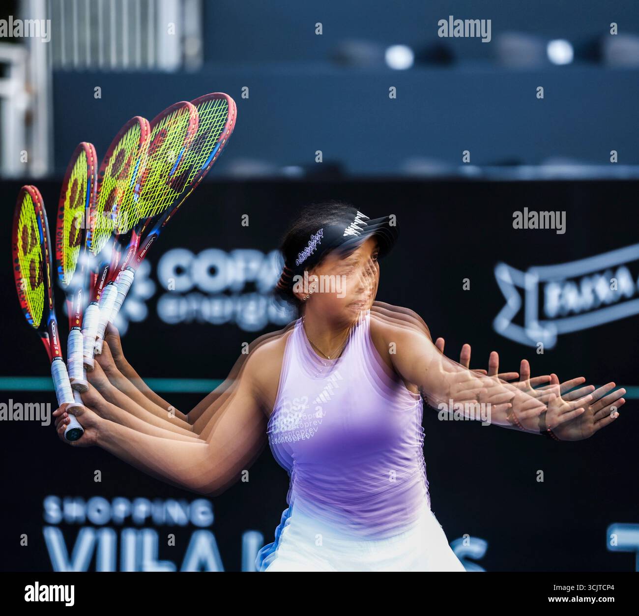 SP - SAO PAULO - 09/08/2025 - SP OPEN WTA 250 - Nauhany Silva during ...