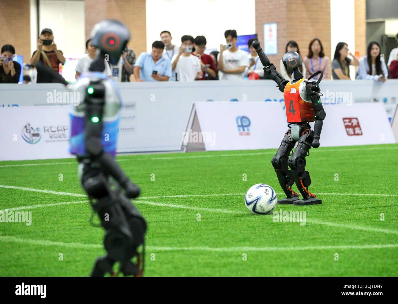 QINGDAO, CHINA - SEPTEMBER 8, 2025 - Robots participate in the 2025 ...