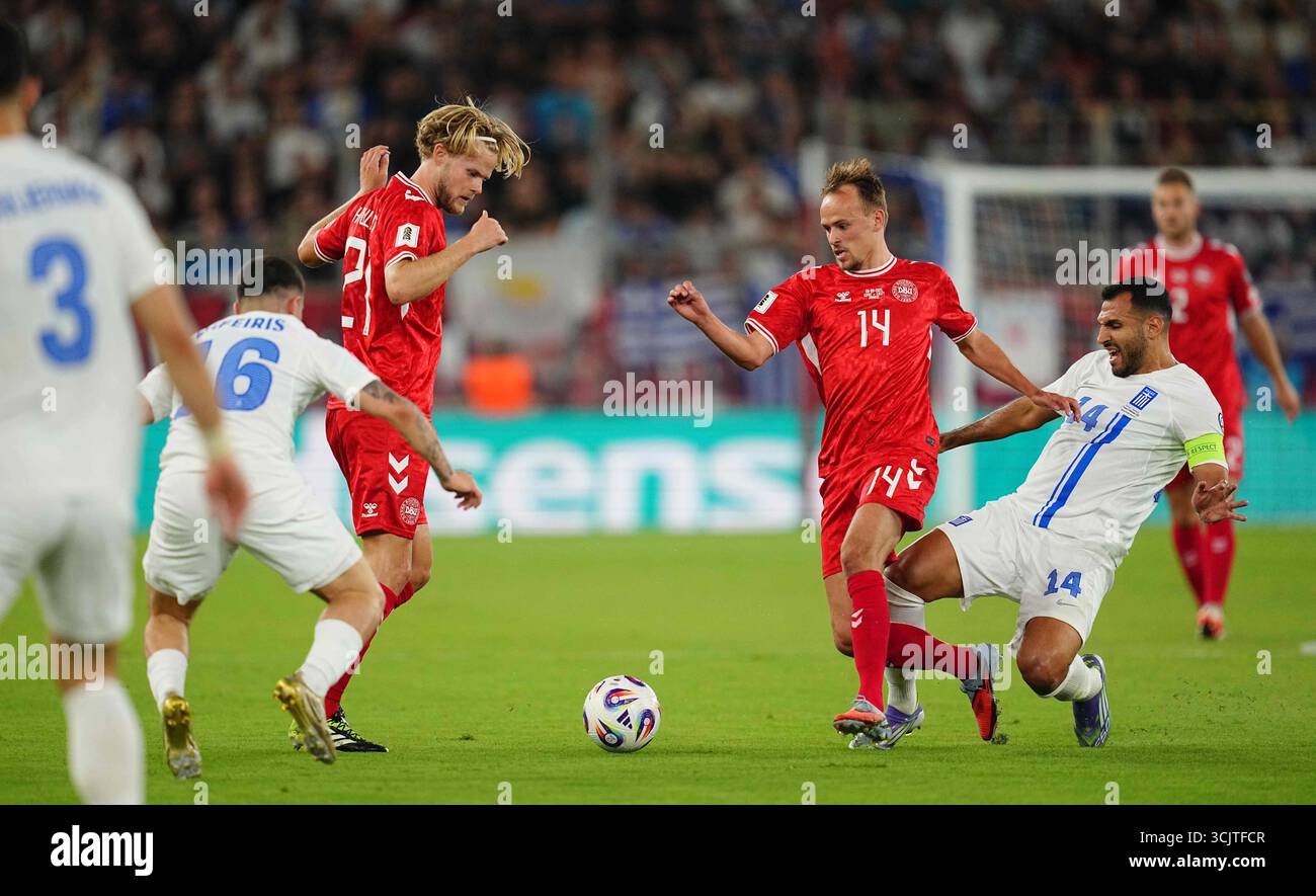 September 08 2025: Mikkel Damsgaard of Denmark // during a World Cup ...