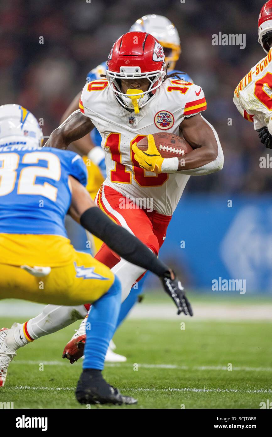 Kansas City Chiefs running back Isiah Pacheco (10) runs the ball ...