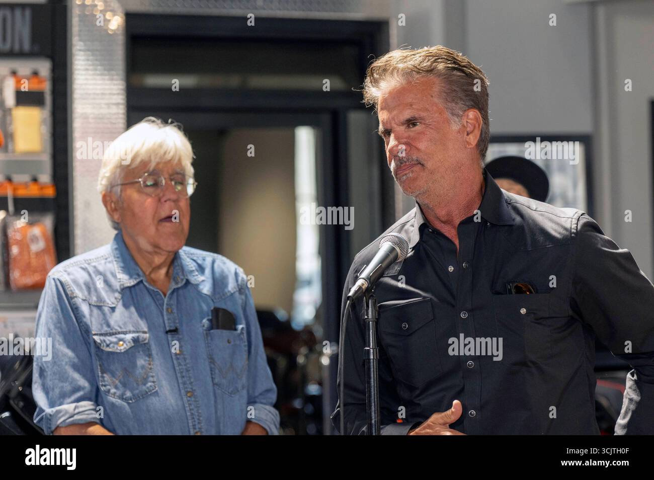 Jay Leno und Lorenzo Lamas bei der Pressekonferenz zum Love Ride 34 ...