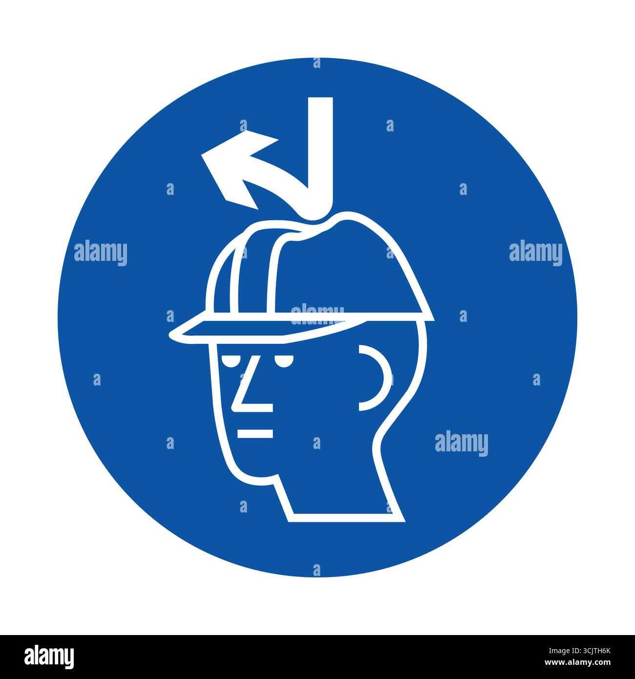 This graphic illustration features a safety helmet symbol, representing ...