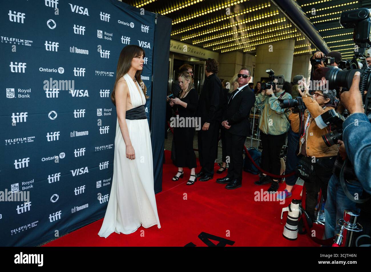 Mia Goth arrives on the red carpet for "Frankenstein" at the Toronto ...