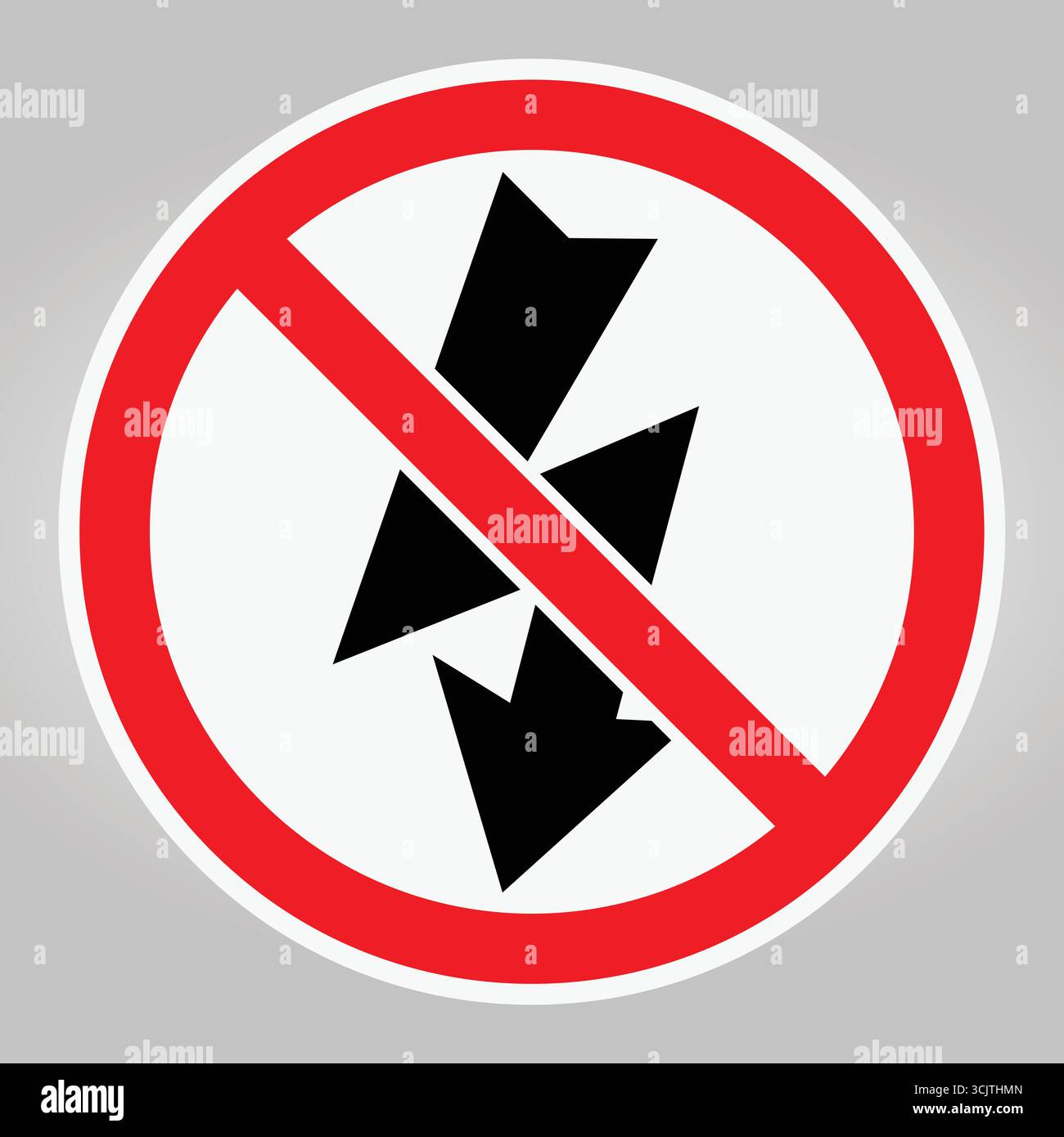 Signal indicating prohibition entry Stock Vector Images - Alamy