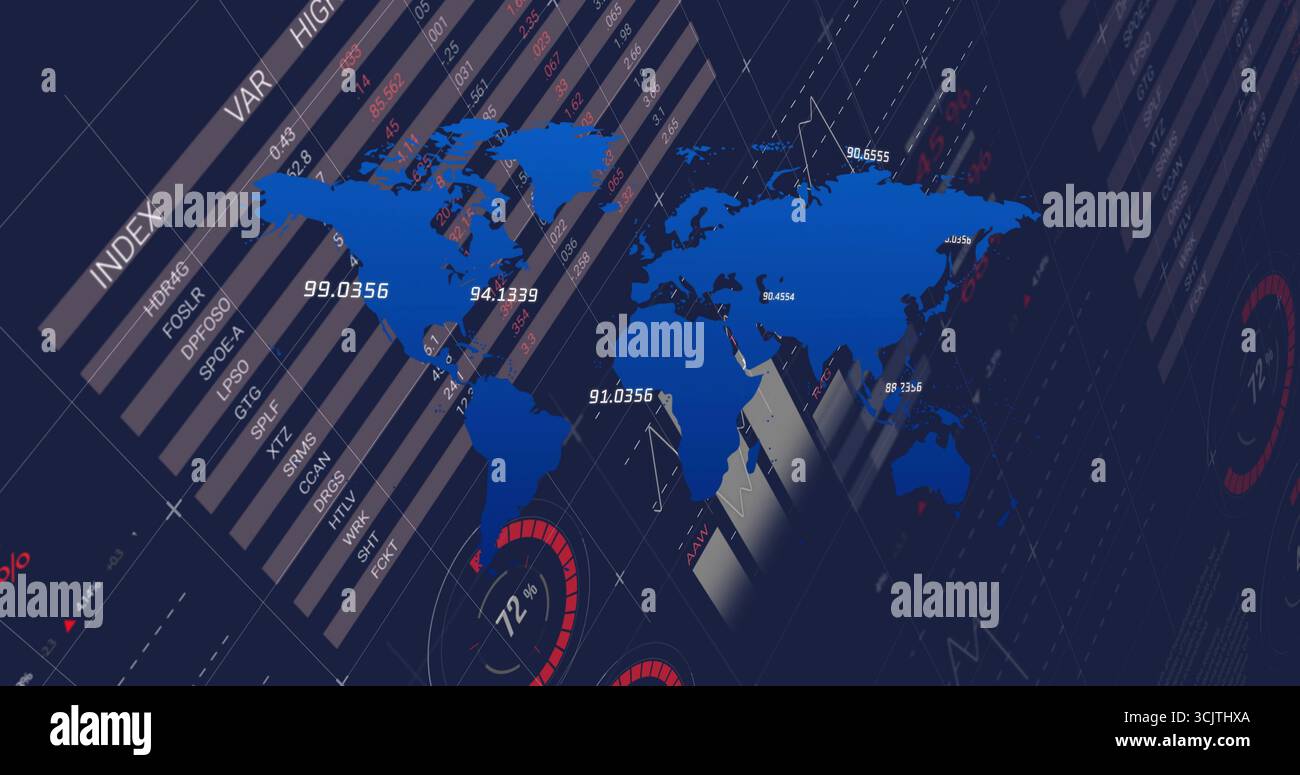 Data map displaying international hi-res stock photography and images ...