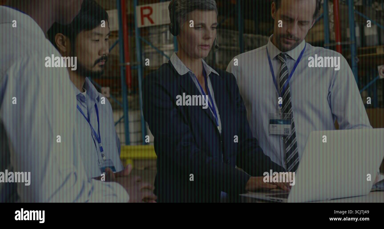 Professional warehouse team analyzing logistics hi-res stock ...