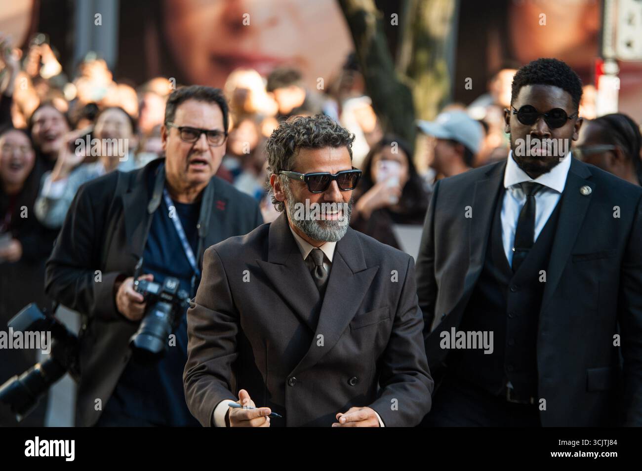 Oscar Isaac arrives at the premiere for "Frankenstein" at the Toronto ...