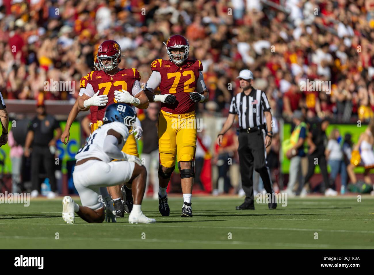LOS ANGELES, CA - SEPTEMBER 06: USC Trojans offensive lineman Elijah ...