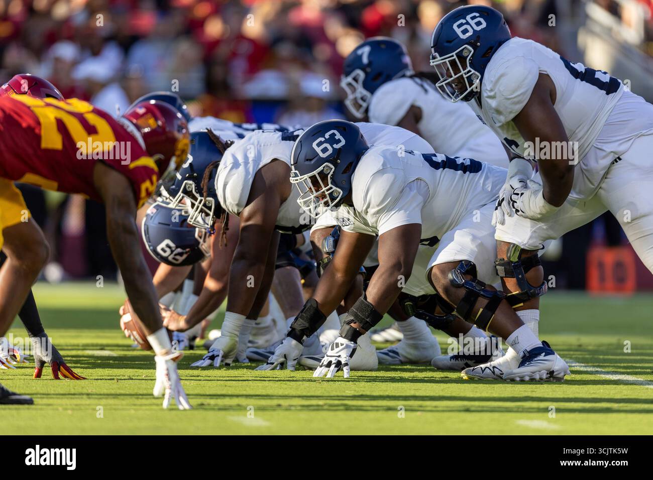 LOS ANGELES, CA - SEPTEMBER 06: Members of the Georgia Southern Eagles ...