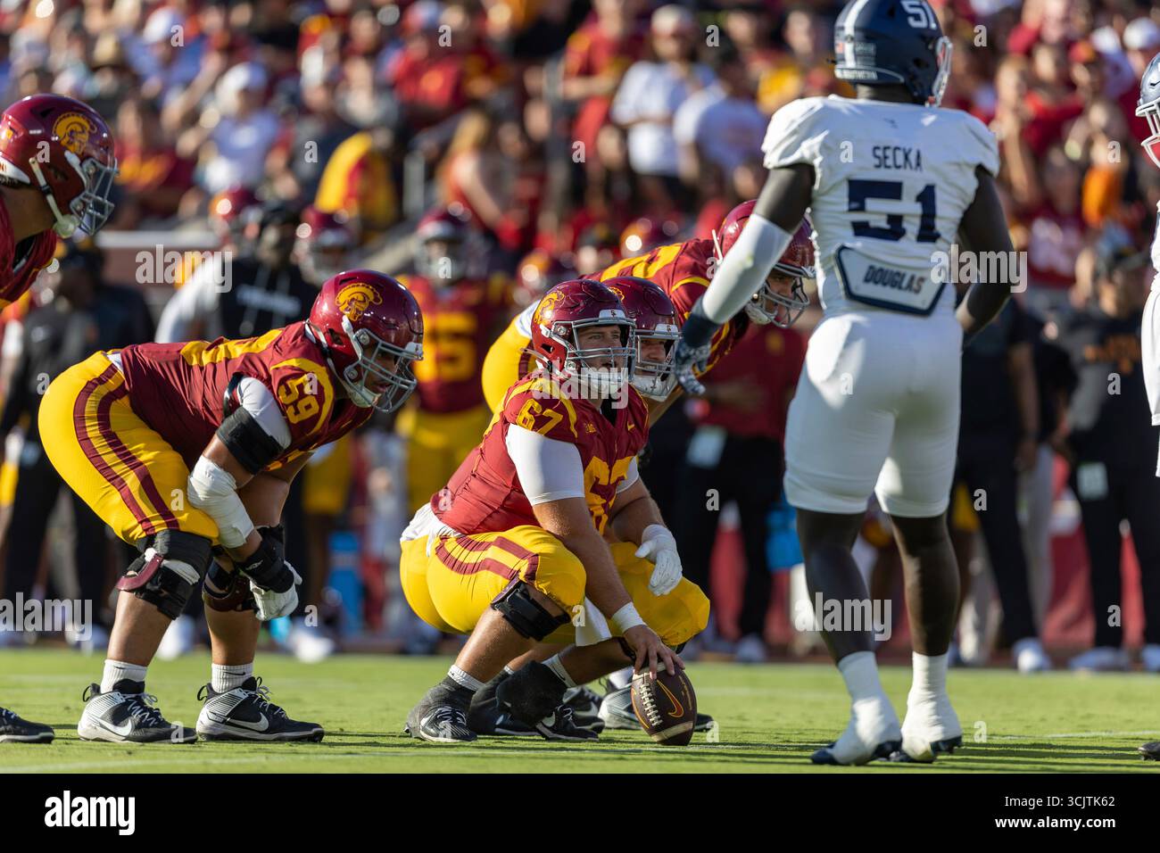 LOS ANGELES, CA - SEPTEMBER 06: USC Trojans offensive lineman Kilian O ...