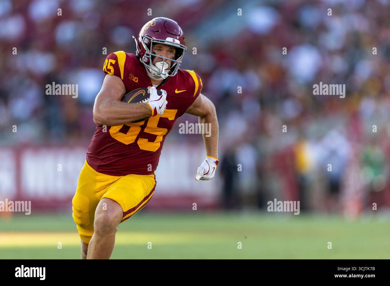LOS ANGELES, CA - SEPTEMBER 06: USC Trojans tight end Walker Lyons (85 ...