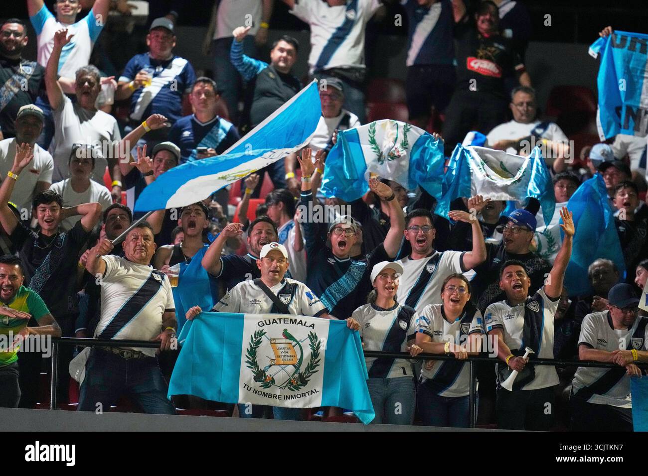 Guatemala fans cheer prior to a World Cup 2026 qualifying soccer match ...