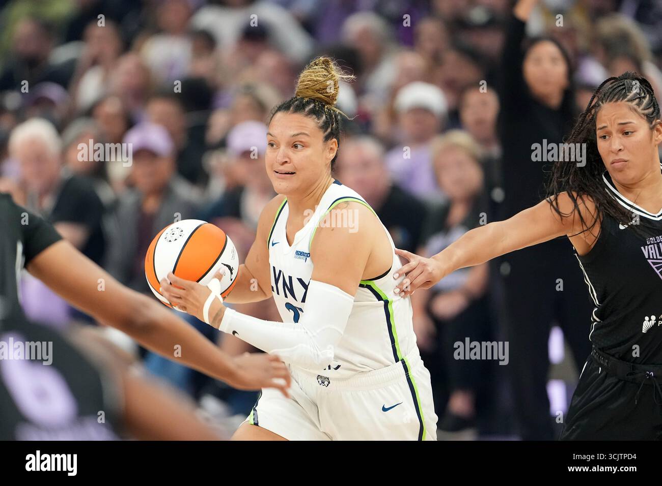 Minnesota Lynx guard Kayla McBride (21) drives to the basket in the ...