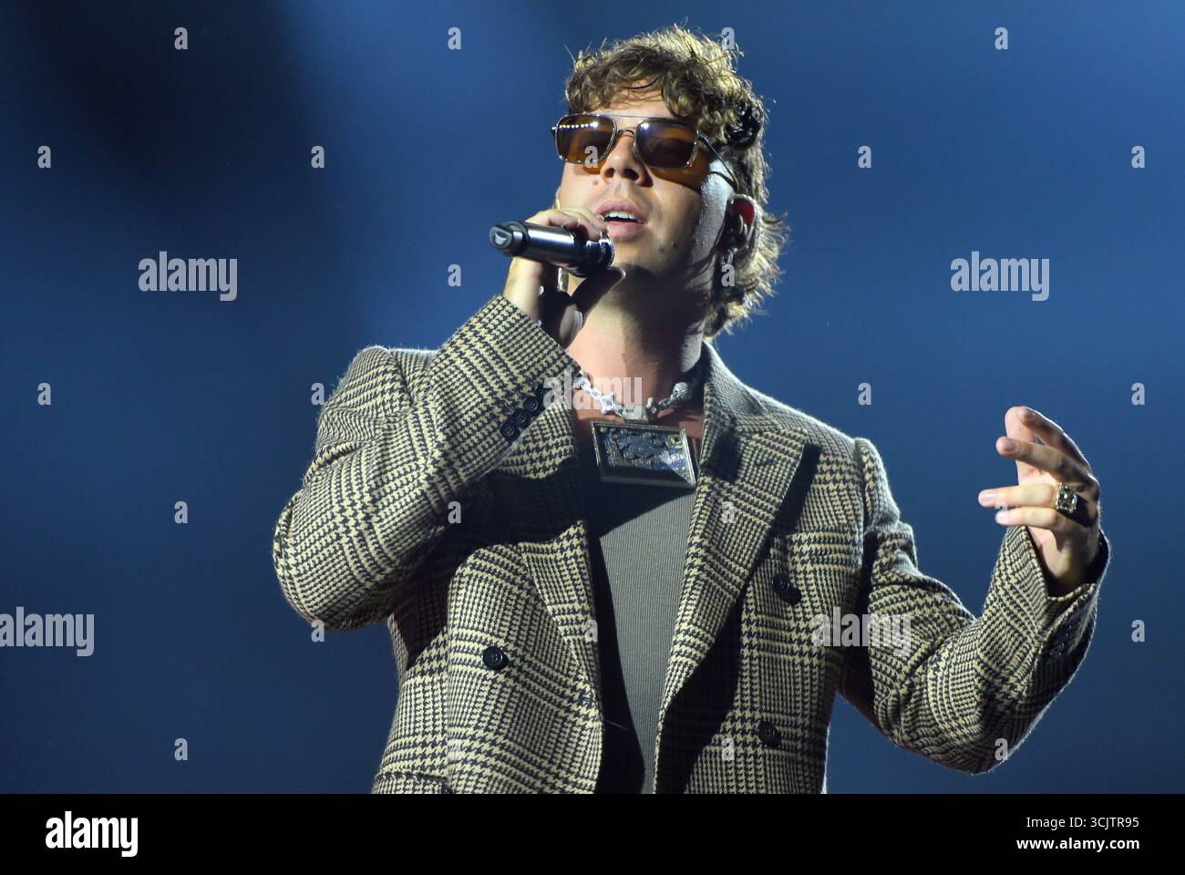 Singer Quevedo seen during his performance at the Palau Sant Jordi in ...