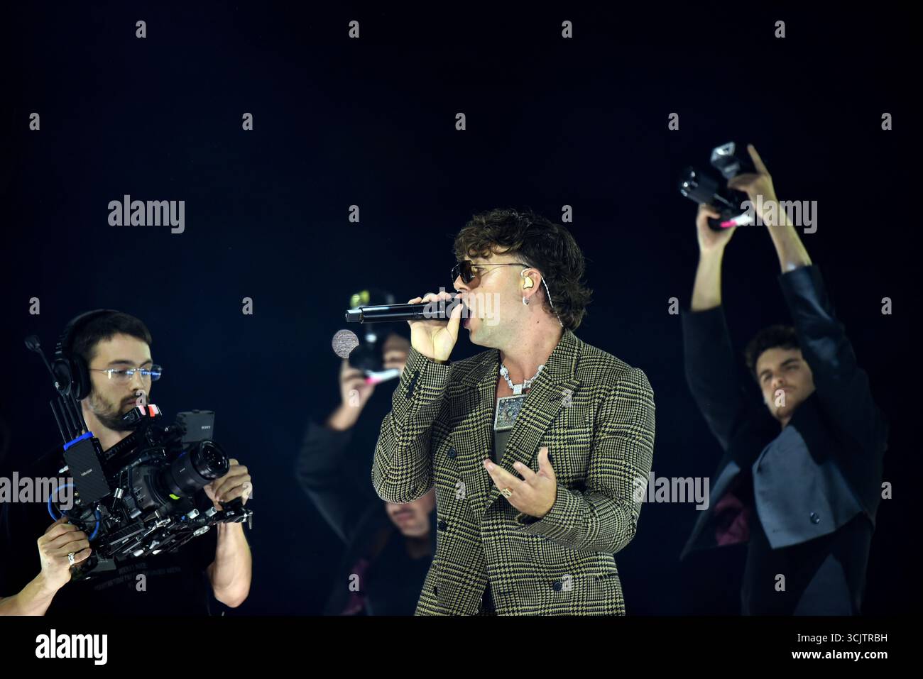 Singer Quevedo seen during his performance at the Palau Sant Jordi in Barcelona. Pedro Luis ...