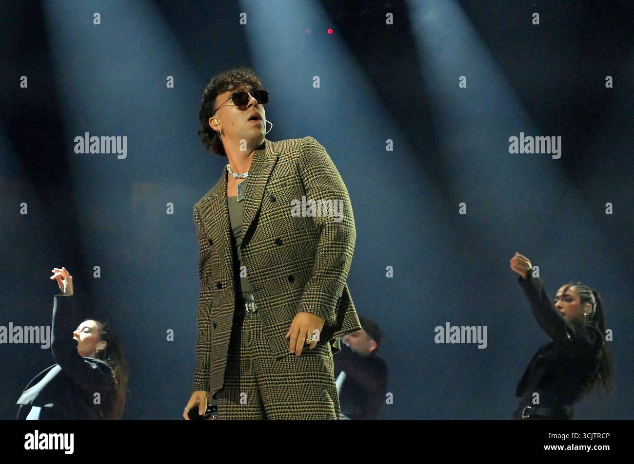 Singer Quevedo seen during his performance at the Palau Sant Jordi in ...
