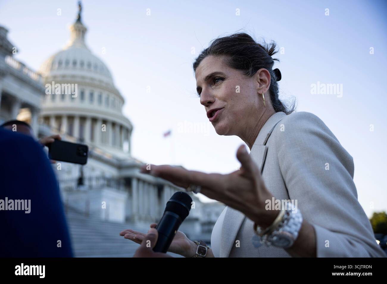Rep. Nancy Mace (R-S.C.) speaks with reporters outside the U.S. Capitol ...