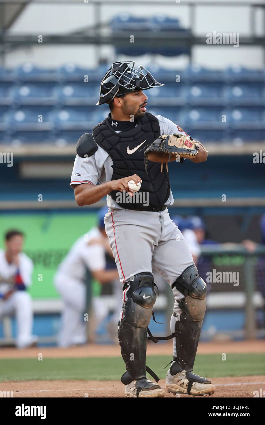 Alan Espinal (45) of the Fresno Grizzlies in the field against the ...