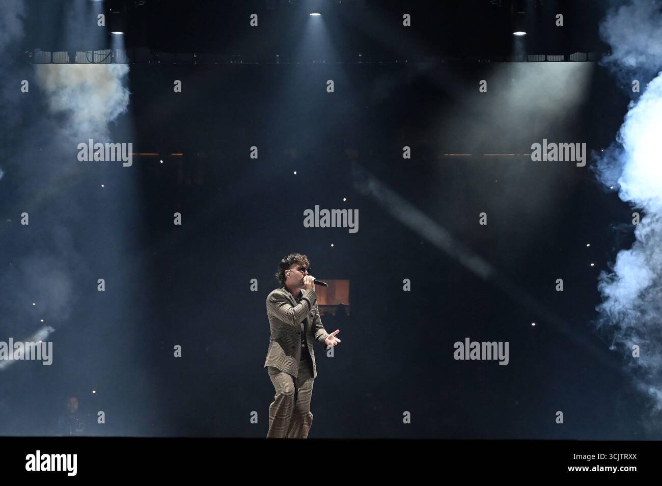 Singer Quevedo seen during his performance at the Palau Sant Jordi in ...