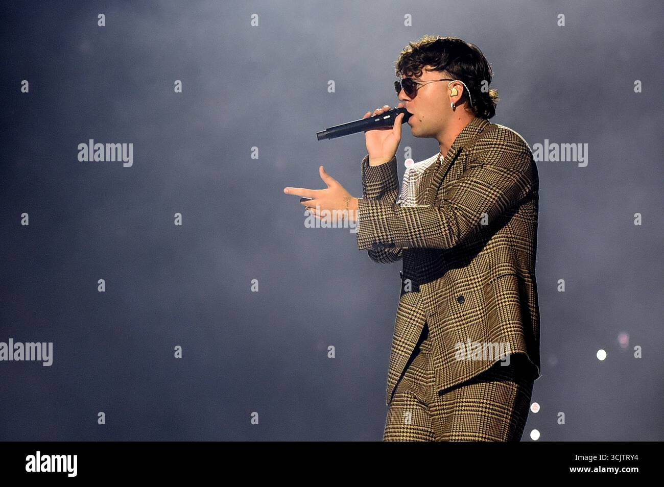 Singer Quevedo seen during his performance at the Palau Sant Jordi in Barcelona. Pedro Luis ...