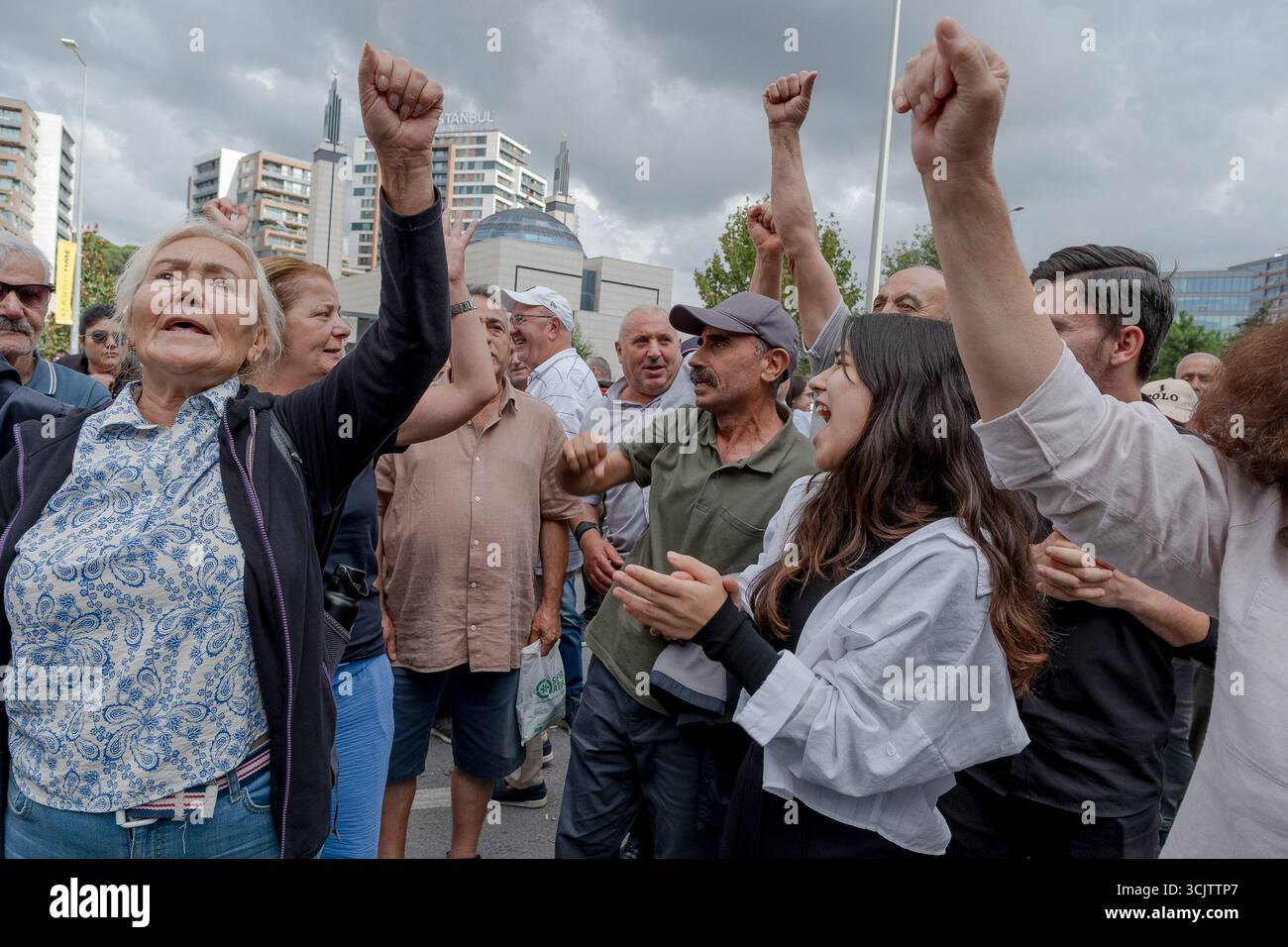 Protesters chant slogans during the demonstration. The appointment of ...