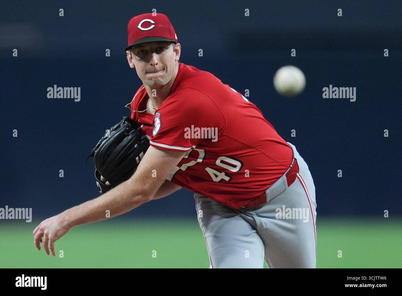 Cincinnati Reds starting pitcher Nick Lodolo works against a San Diego ...