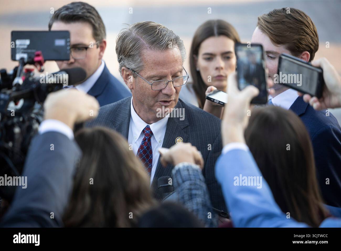 Rep. Tim Burchett (R-Tenn.) speaks with reporters outside the U.S ...