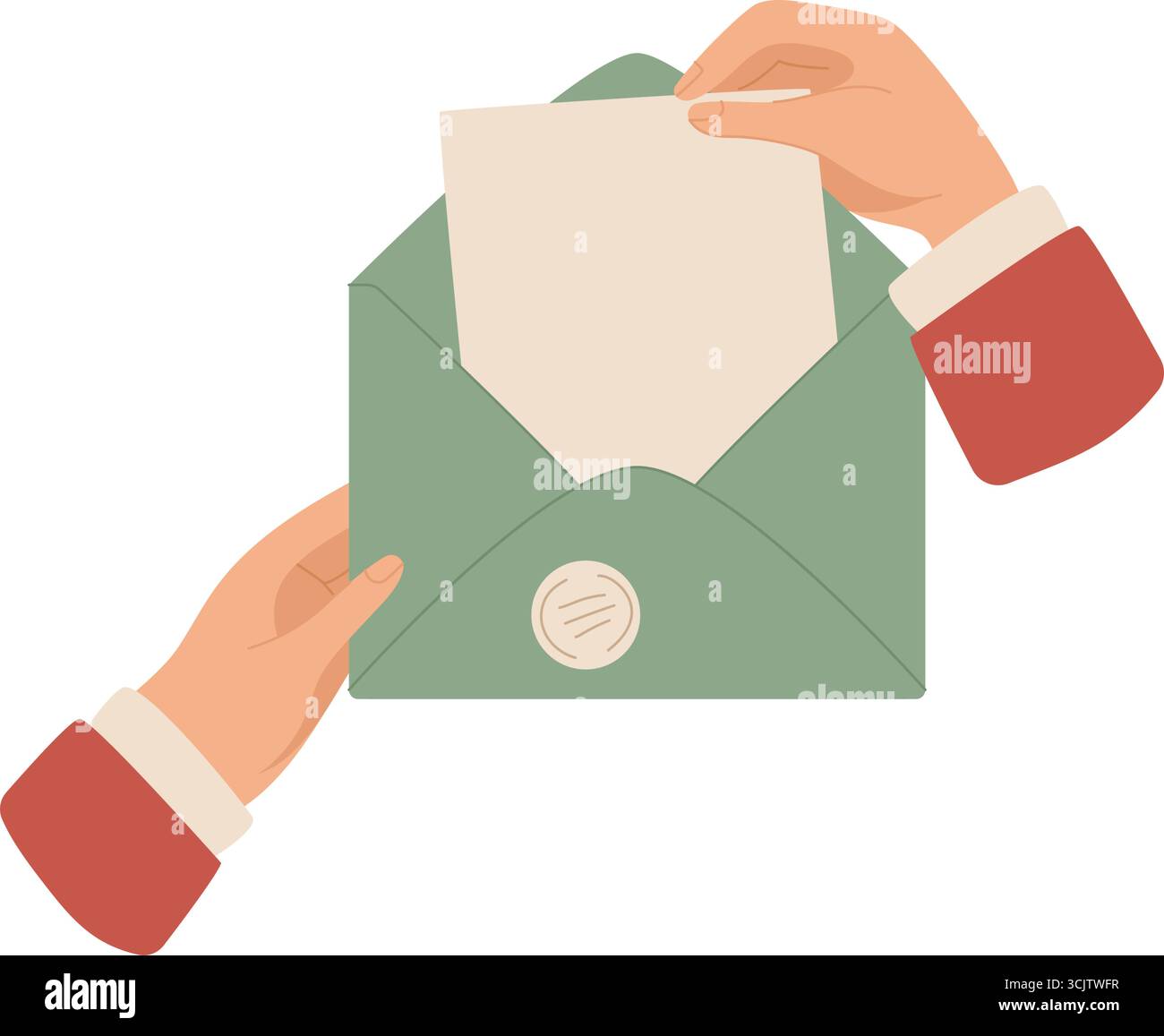 Hand Hold Envelope With Letter Stock Vector Image & Art - Alamy