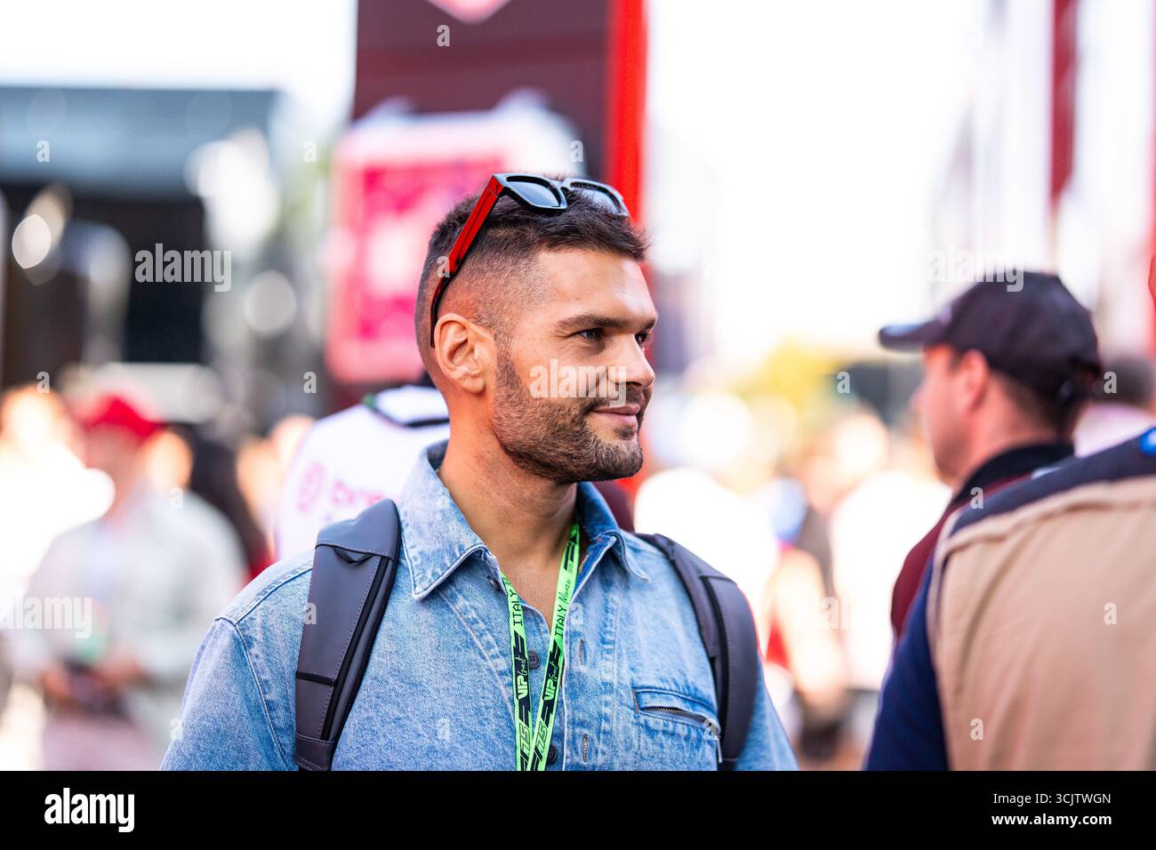 Michael Spampinato in the paddock of the Formula 1 Italian Grand Prix 2025 Stock Photo - Alamy
