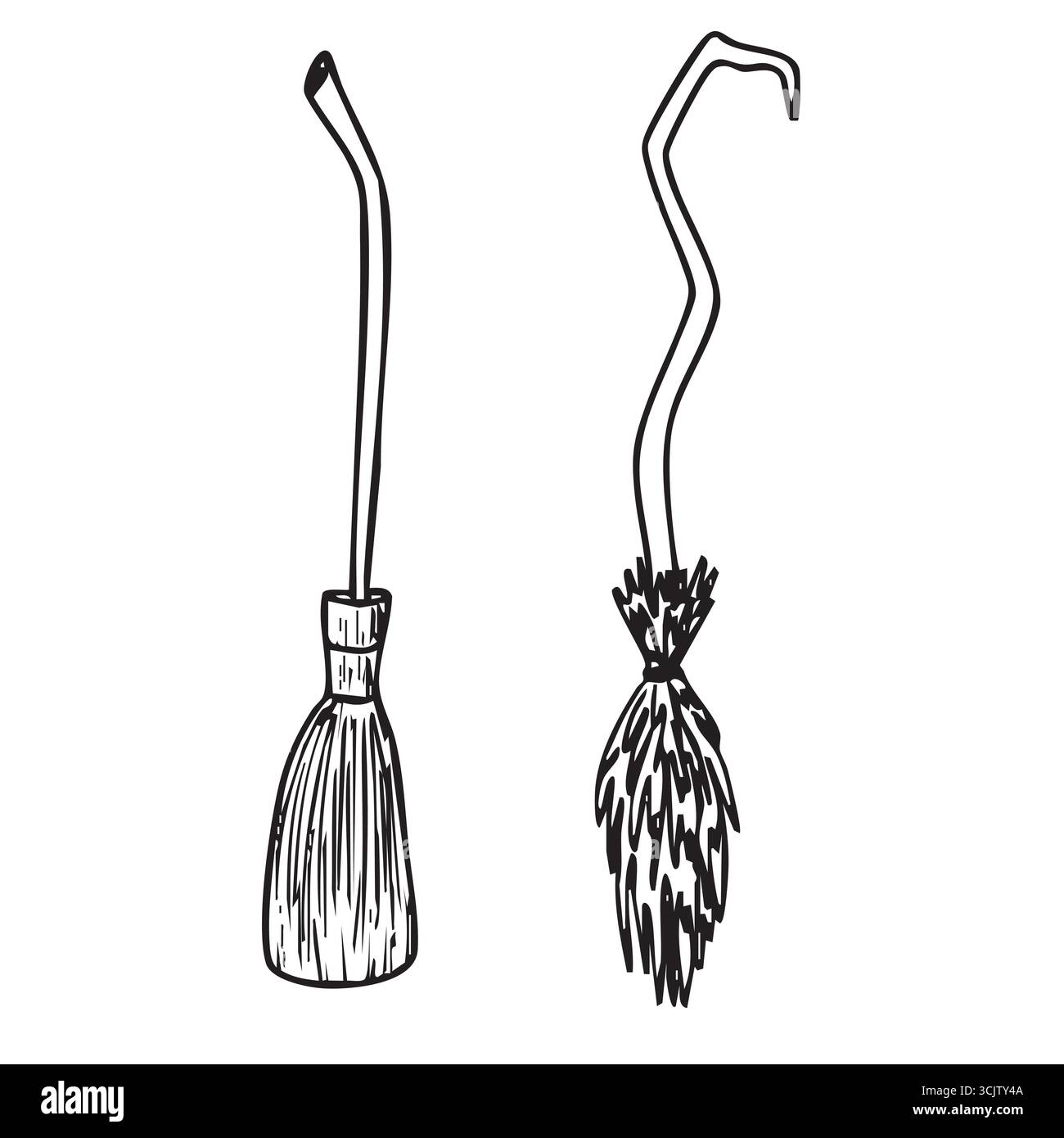 Witch brooms Stock Vector Images - Alamy