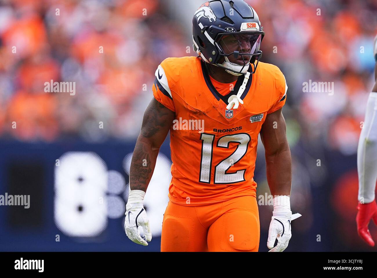 Denver Broncos running back RJ Harvey in the second half of an NFL ...