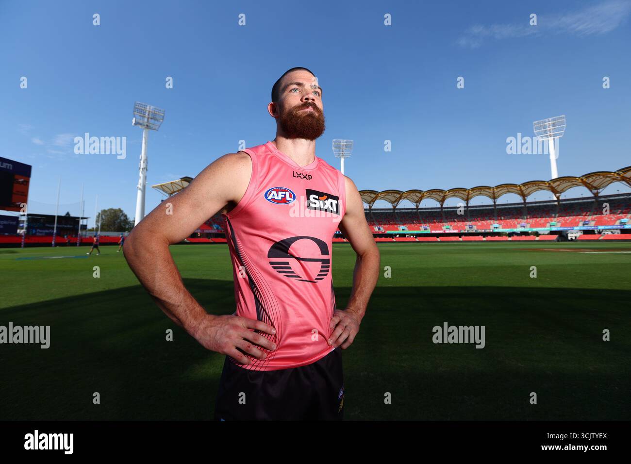 Sam Collins poses for a picture during a Gold Coast Suns AFL training ...