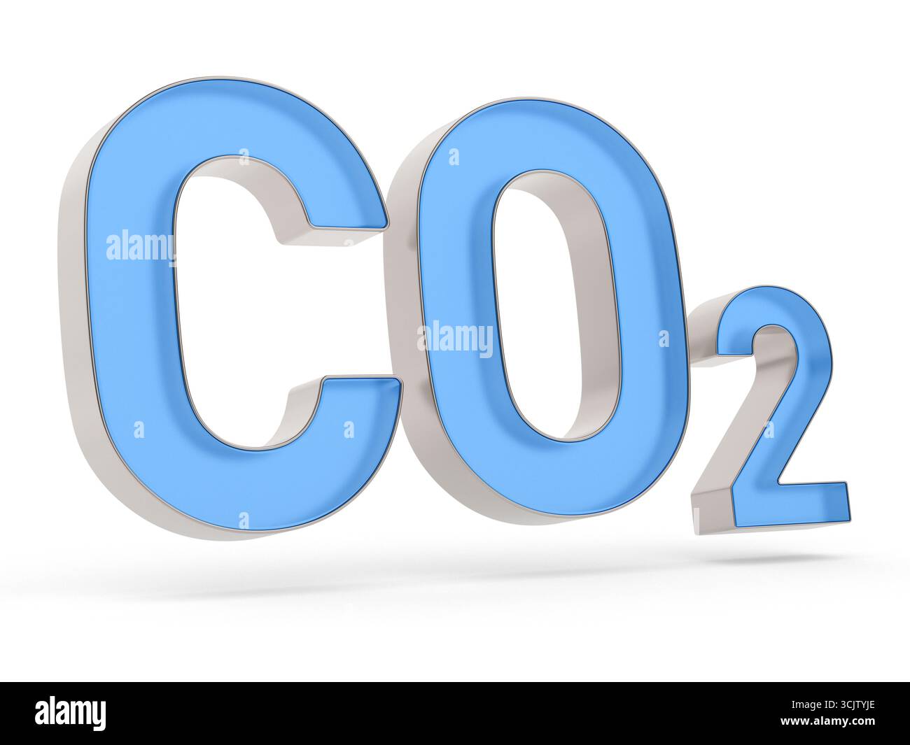 Carbon dioxide formula on white background. Isolated 3D illustration ...