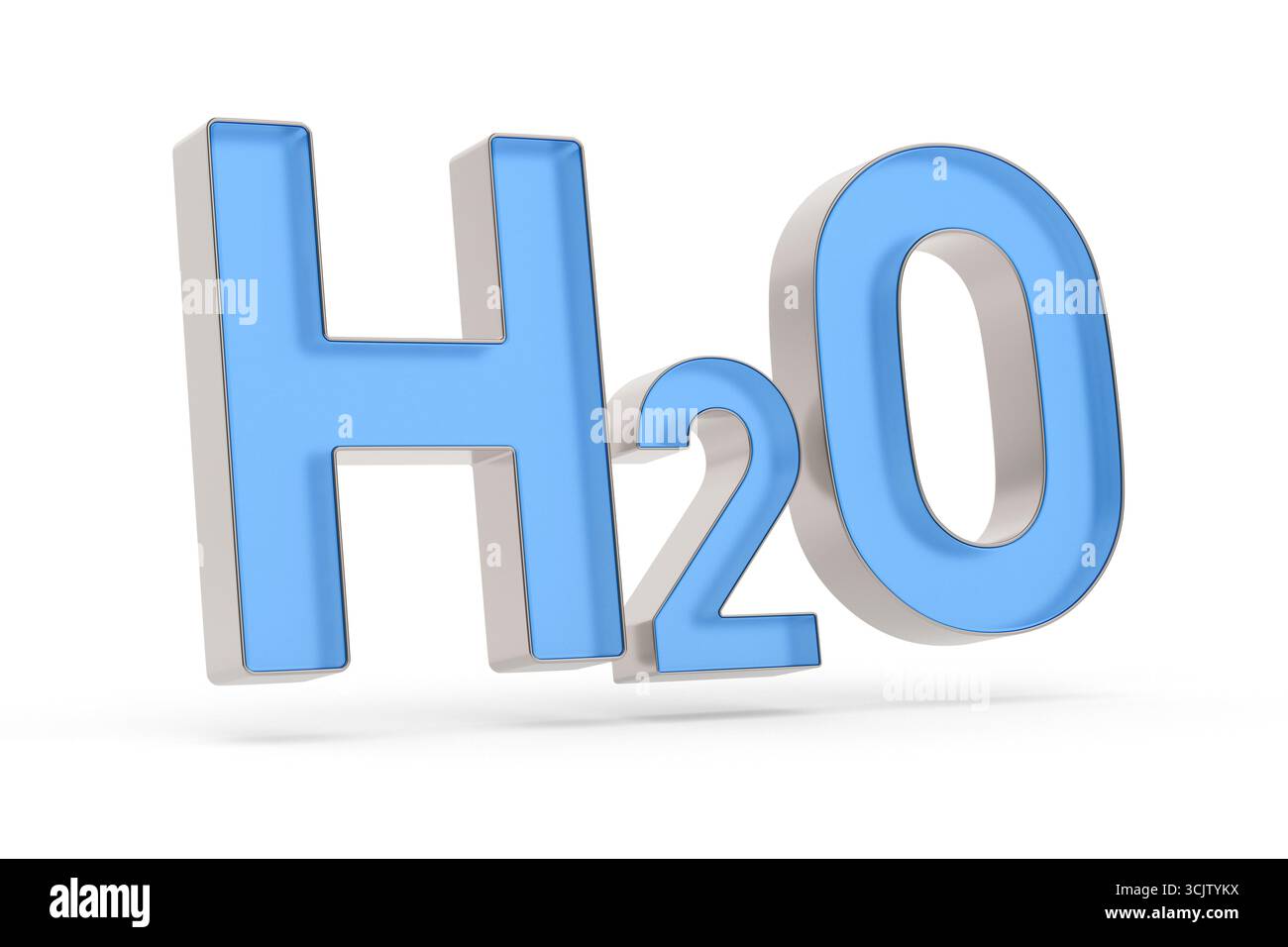 Water formula on white background. Isolated 3D illustration Stock Photo ...